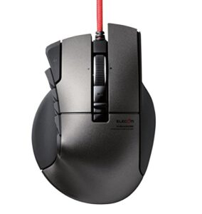 elecom gaming mouse [dux] wired 14 button 3500dpi, supports hardware macro [black] m-dux50bk (japan import)