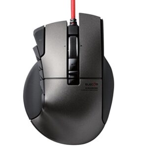 ELECOM Gaming mouse [DUX] Wired 14 button 3500dpi, Supports Hardware macro [Black] M-DUX50BK (Japan Import)