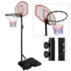 F2C Kids Basketball Hoop System Height Adjustable 76" to 98" Grow-to-Pro Portable Stand Goal W/Net, 28" Backboar d& Wheels Youth Junior Boys Toddlers Indoor/Outdoor