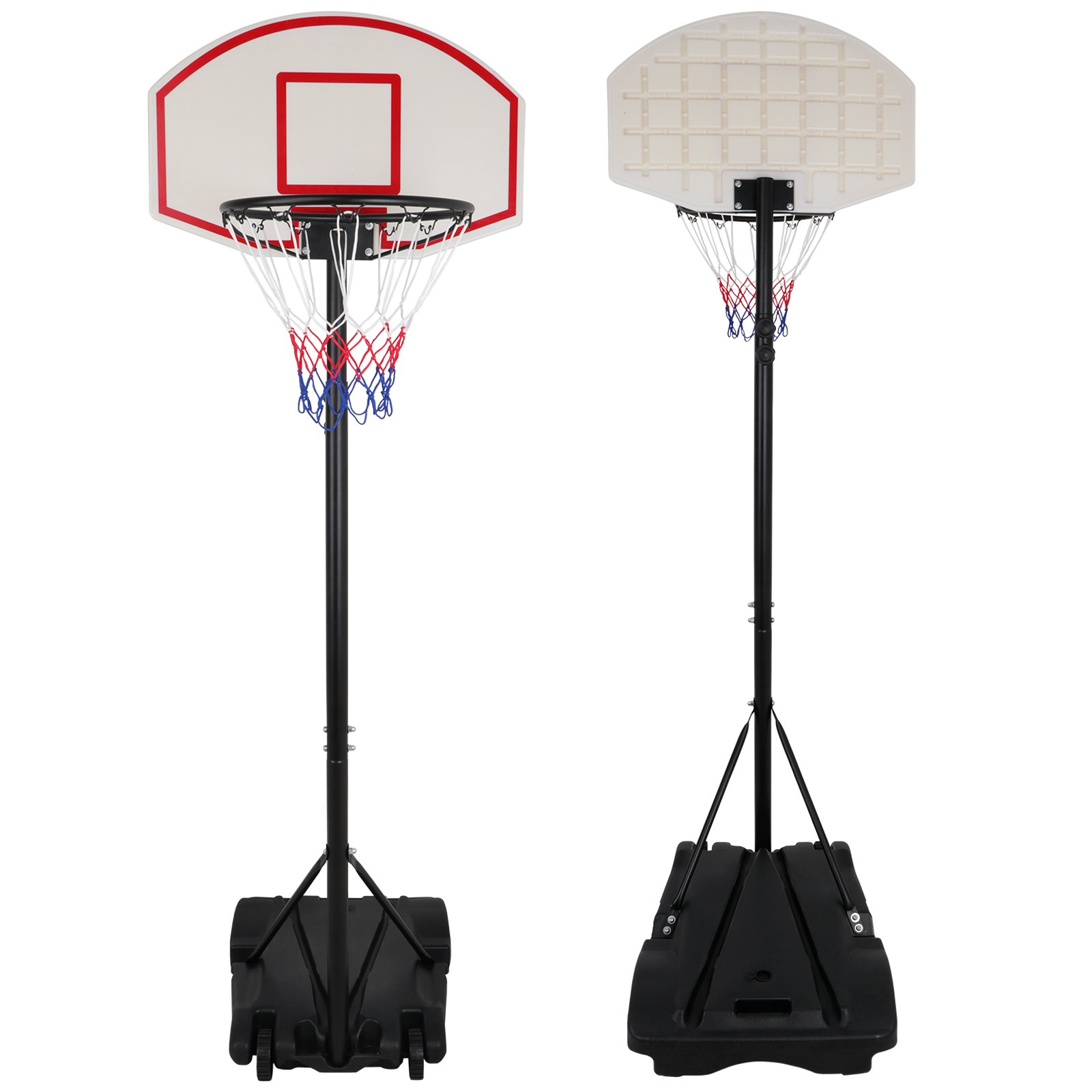 F2C Kids Basketball Hoop System Height Adjustable 76" to 98" Grow-to-Pro Portable Stand Goal W/Net, 28" Backboar d& Wheels Youth Junior Boys Toddlers Indoor/Outdoor