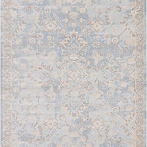 Unique Loom Paris Collection Pastel Tones Traditional Distressed Light Blue Area Rug (9' 0 x 12' 0)