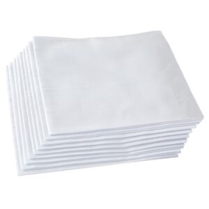 rds hankytex men's handkerchiefs,100% soft cotton,white hankie pack of 12 pieces