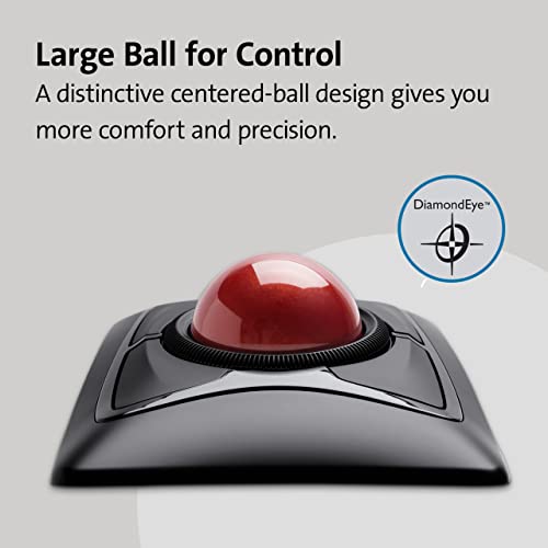 Kensington Expert Wireless Trackball Mouse (K72359WW) Black, 3.5" x 6.1" x 8"