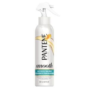 pantene smooth and sleek heat protecting spray for hair, 8.5 fluid ounce