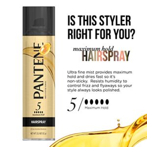 Pantene Pro-V Level 5 Maximum Hold Hairspray for Maximum Hold, Texture and Finish, 11 oz