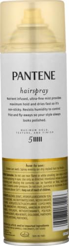 Pantene Pro-V Level 5 Maximum Hold Hairspray for Maximum Hold, Texture and Finish, 11 oz