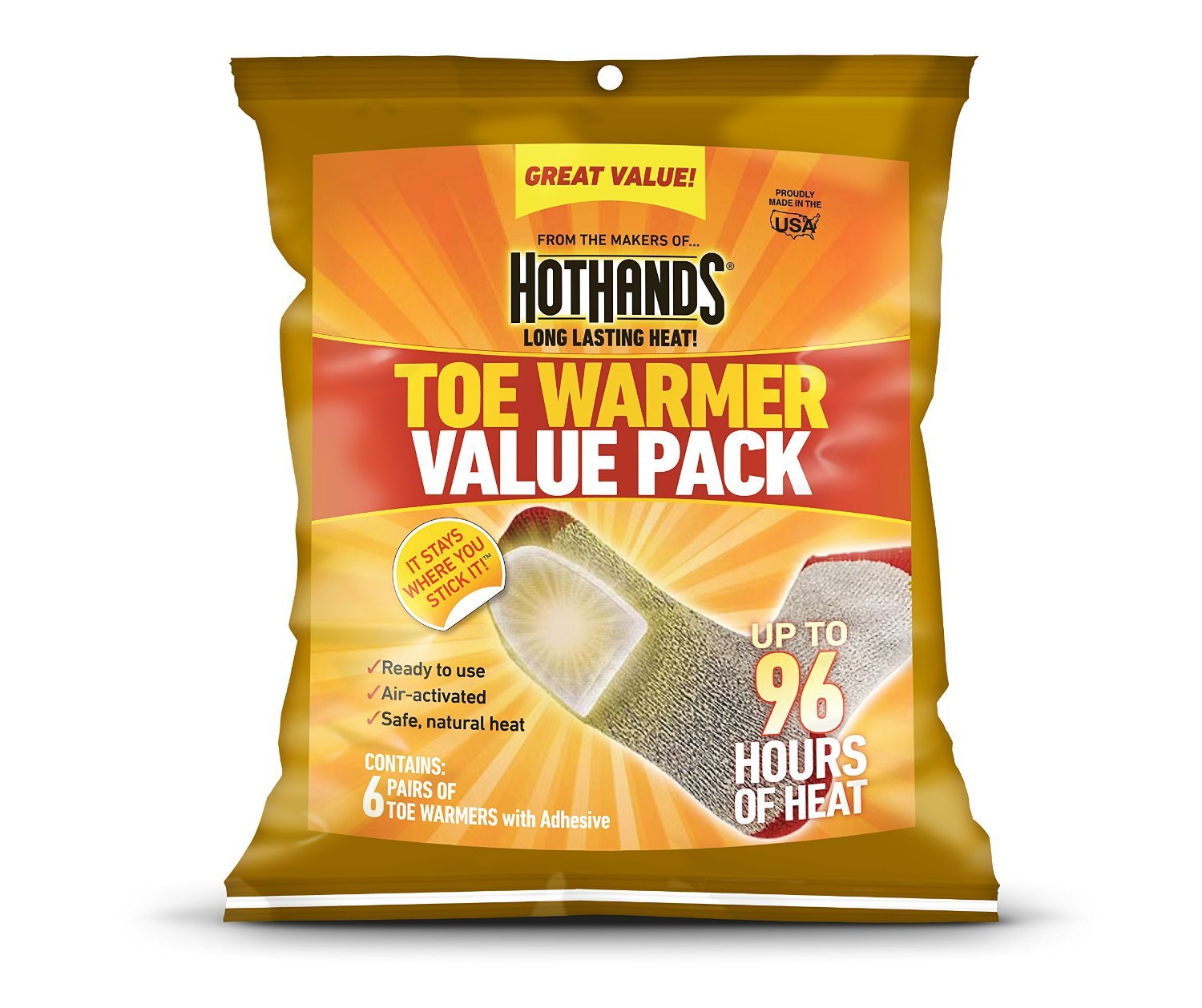 HotHands Adhesive Toe Warmer 48 Pair Value Pack