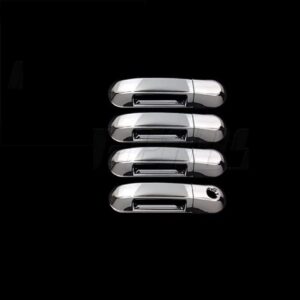 a-pads compatible with(just overlay stick on) 4 chrome door handle cover for 02-03 04 05 06 07 08 09 10 ford explorer/explorer sport trac 07-10/lincoln aviator 03-04 05 - w/o passenger key