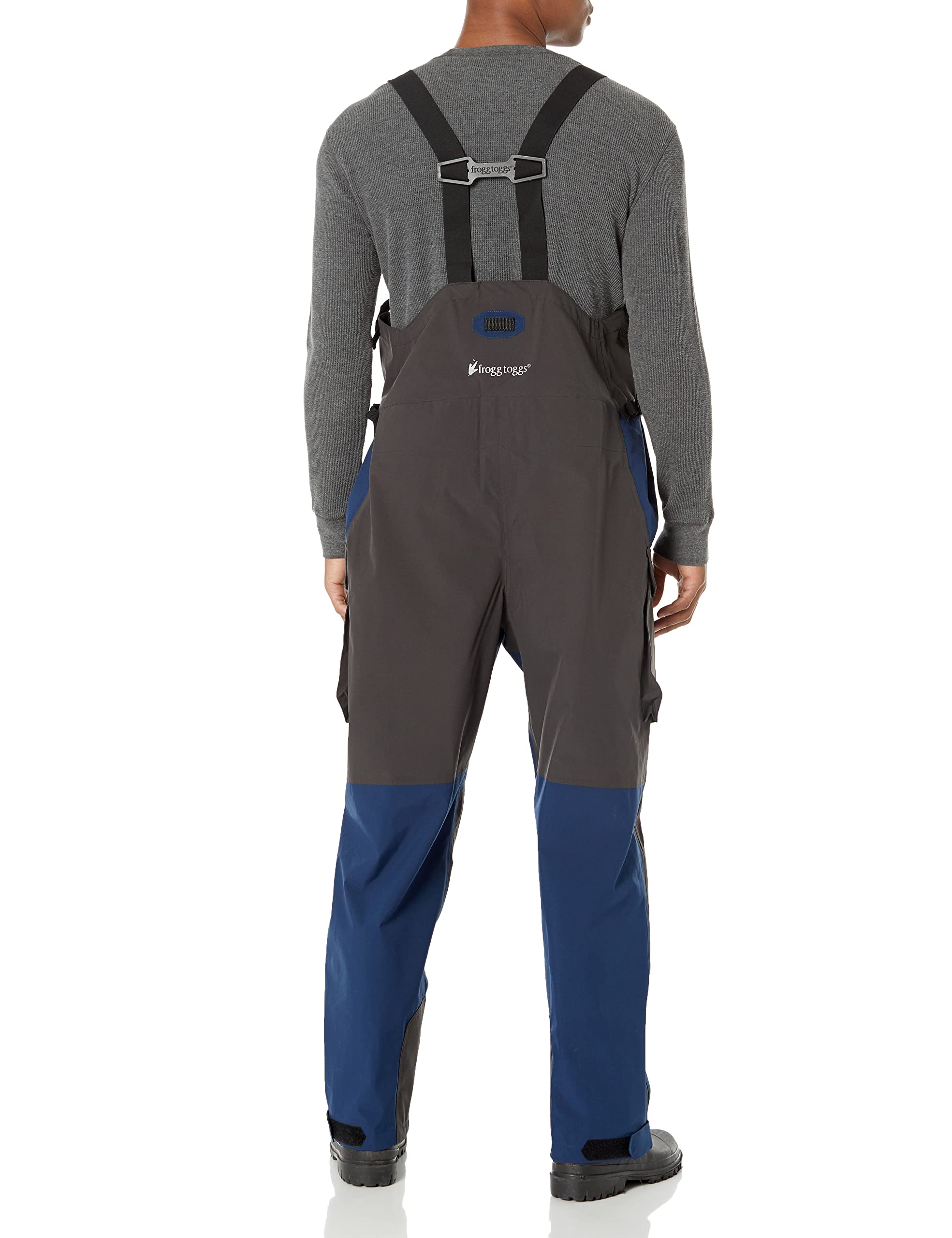 FROGG TOGGS Men's Pilot II Guide Waterproof Breathable Rain Bib, Large, Dust Blue/Slate