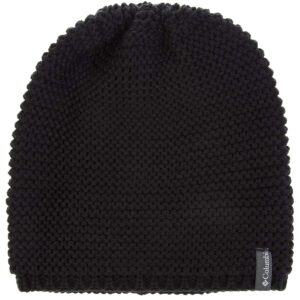 columbia women's cascade peak beanie, black, one size