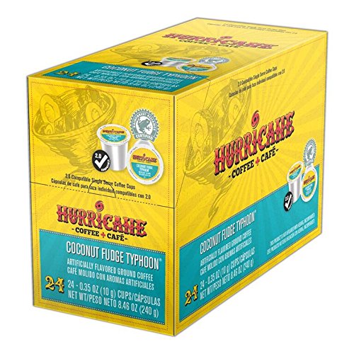 Hurricane Coffee, Coconut Fudge Typhoon, 24 Count