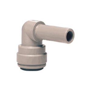 john guest 1/4" x 1/4" plug-in stem elbow quick connect (acetal gray) ro di reverse osmosis drinking water by john guest