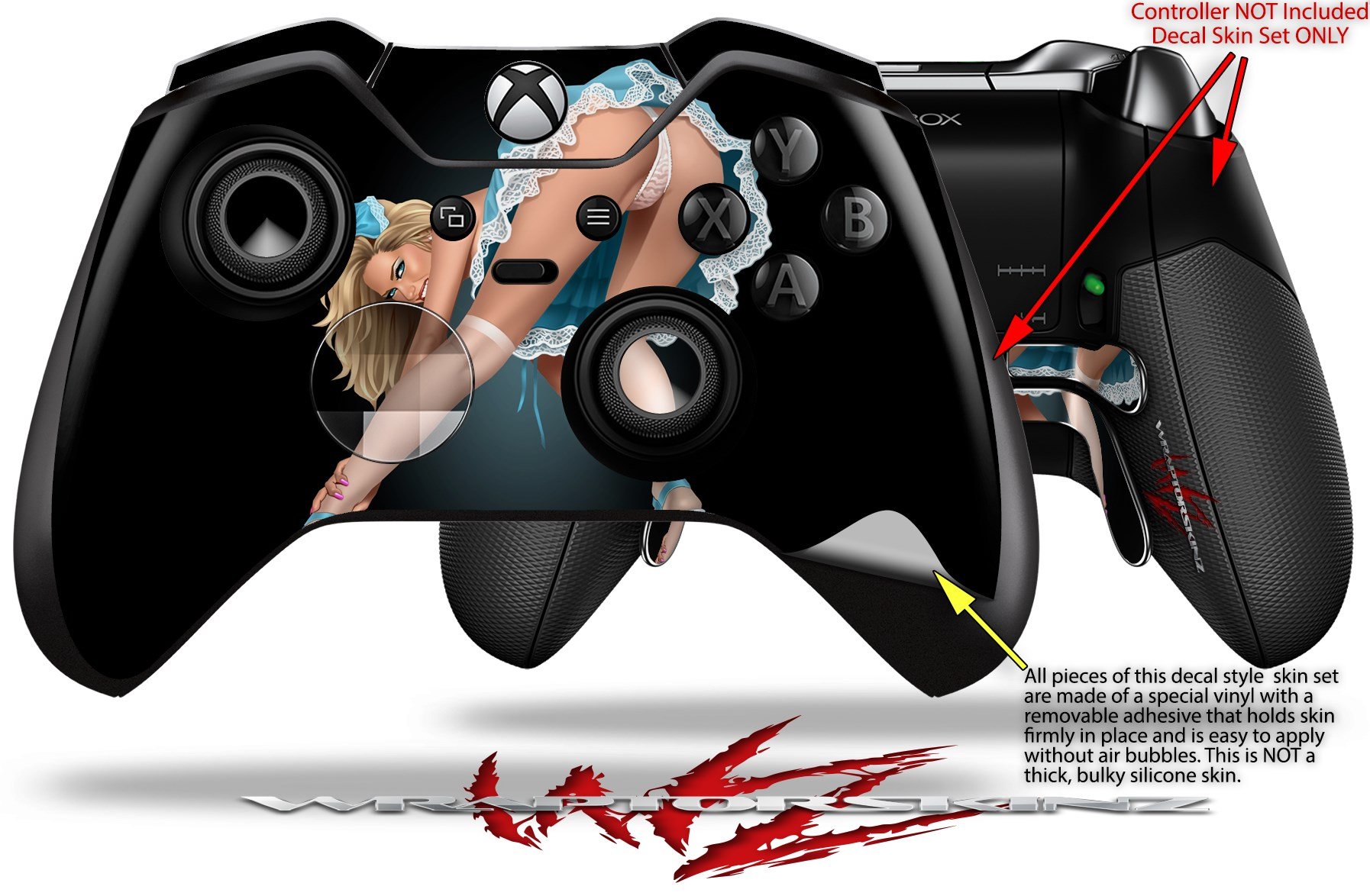 Alice Pinup Girl - WraptorSkinz Decal Style Vinyl Skin Wrap compatible with XBOX One ELITE Wireless Controller (CONTROLLER NOT INCLUDED)