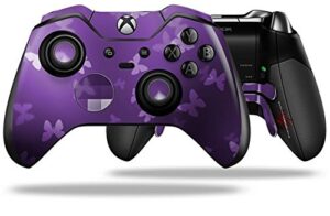 bokeh butterflies purple - wraptorskinz decal style vinyl skin wrap compatible with xbox one elite wireless controller (controller not included)