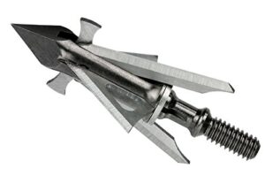 muzzy trocar hb hybrid 4 blade broadhead, silver