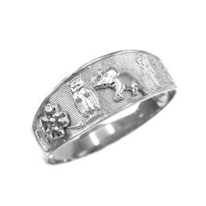 good luck charms solid 925 sterling silver ring (size 9.75)