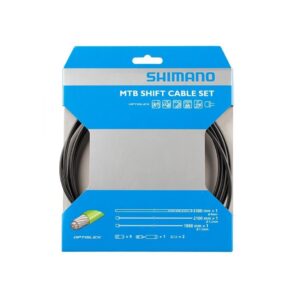 shimano mtb optislick derailleur cable and housing set, black