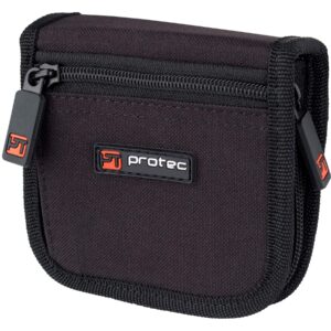 pro tec protec trumpet/small brass multiple (3-piece) nylon mouthpiece pouch with zipper closure, model a219zip,black