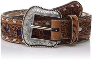 nocona men's natural blue wide buckstitch, 44