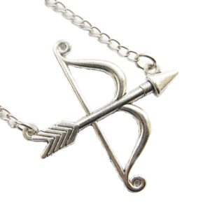 necklace Bow and Arrow, Archery Gift, Archery, Arrow and Bow Archery Charm Pendant