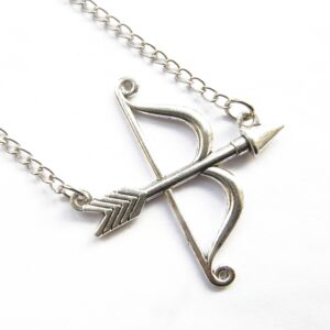 necklace Bow and Arrow, Archery Gift, Archery, Arrow and Bow Archery Charm Pendant