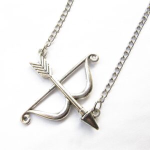 necklace Bow and Arrow, Archery Gift, Archery, Arrow and Bow Archery Charm Pendant