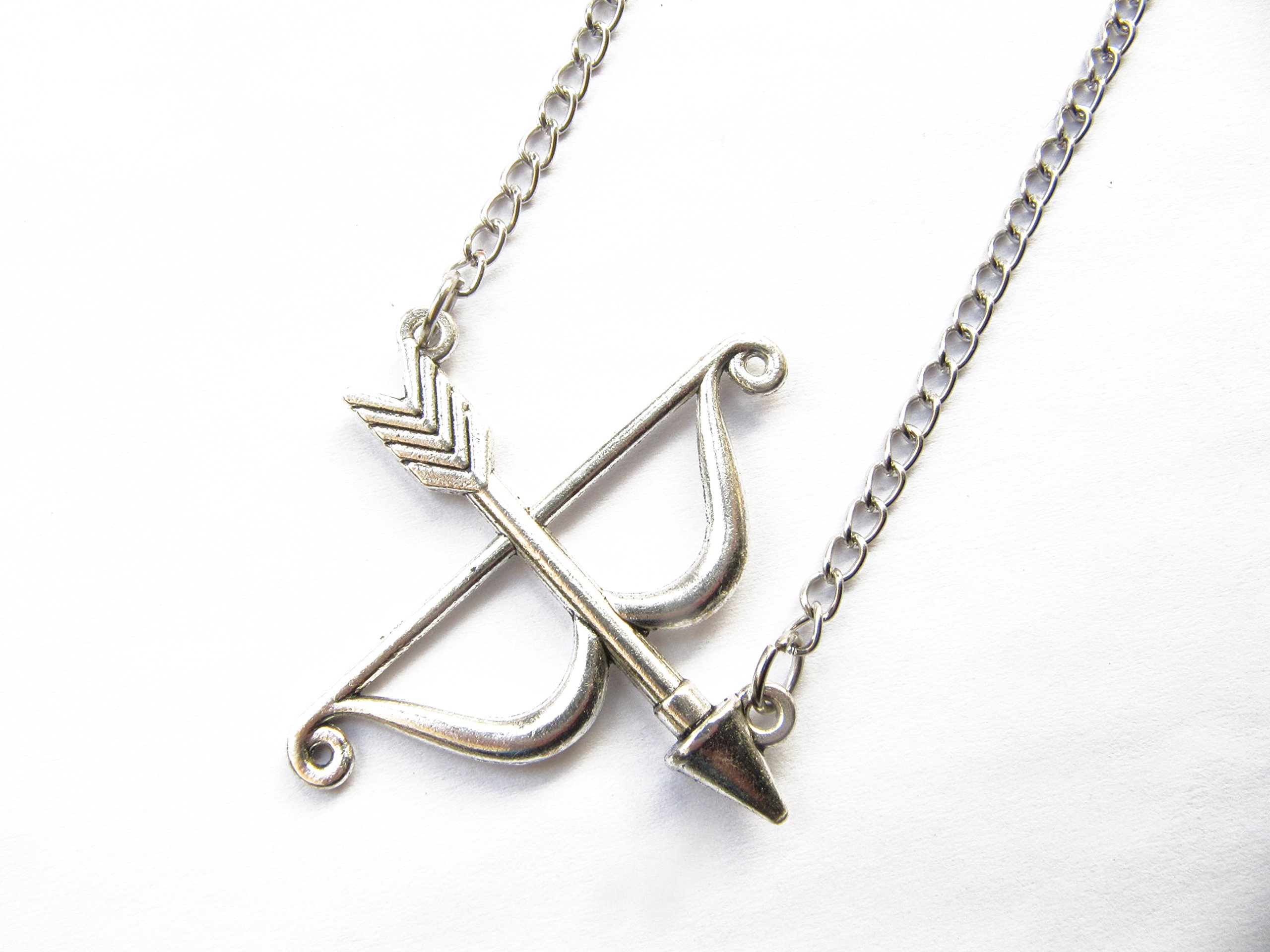 necklace Bow and Arrow, Archery Gift, Archery, Arrow and Bow Archery Charm Pendant