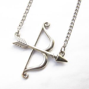 necklace Bow and Arrow, Archery Gift, Archery, Arrow and Bow Archery Charm Pendant