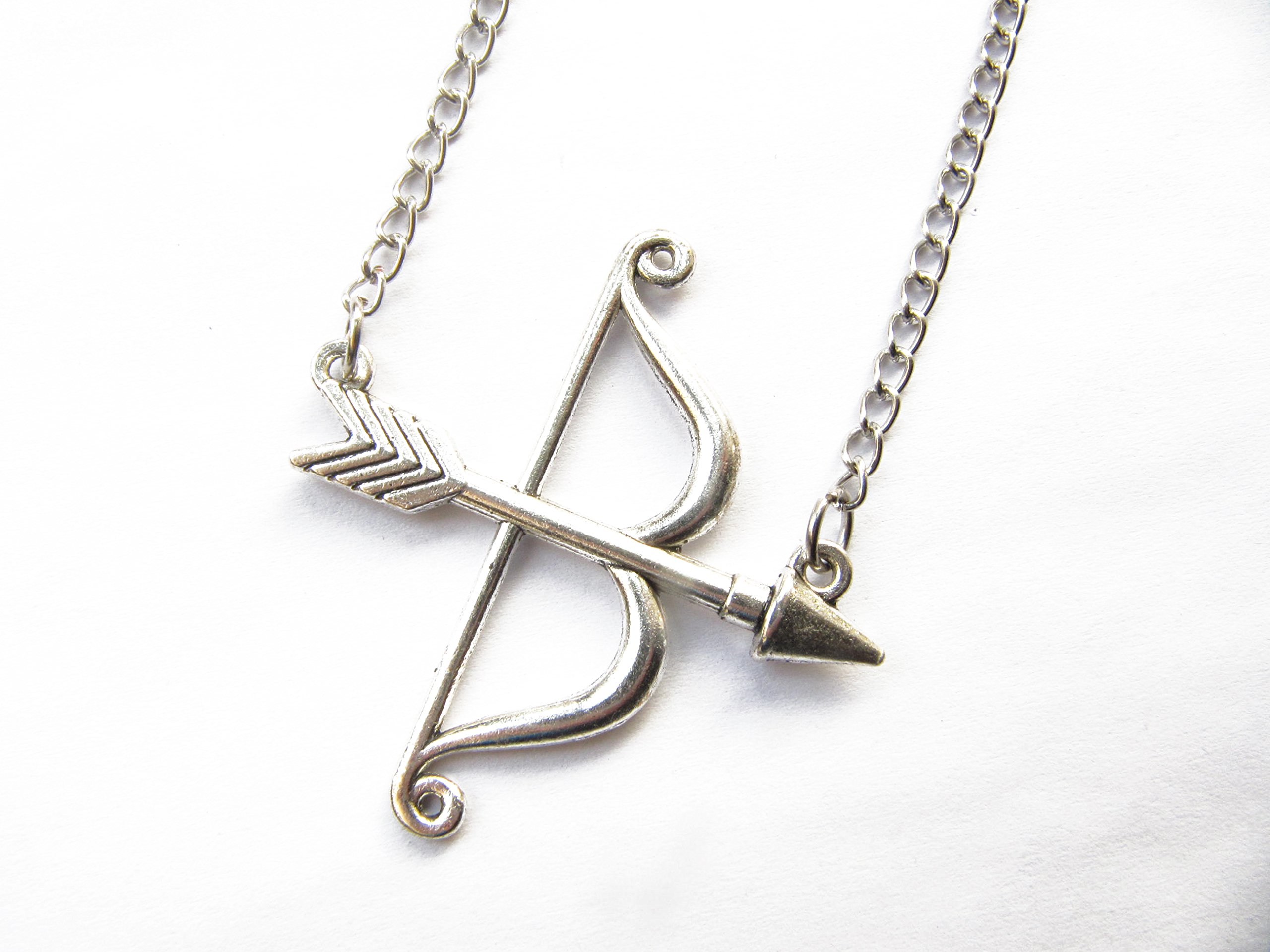 necklace Bow and Arrow, Archery Gift, Archery, Arrow and Bow Archery Charm Pendant