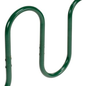 Global Industrial 94"L Wave Bike Rack, Green, Flange Mount, 9-Bike Capacity