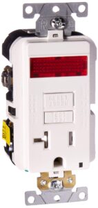 leviton gfpl2-plw 20a-125v extra-heavy duty industrial grade pilot light tamper-resistant self-test gfci receptacle, 20-amp, white,