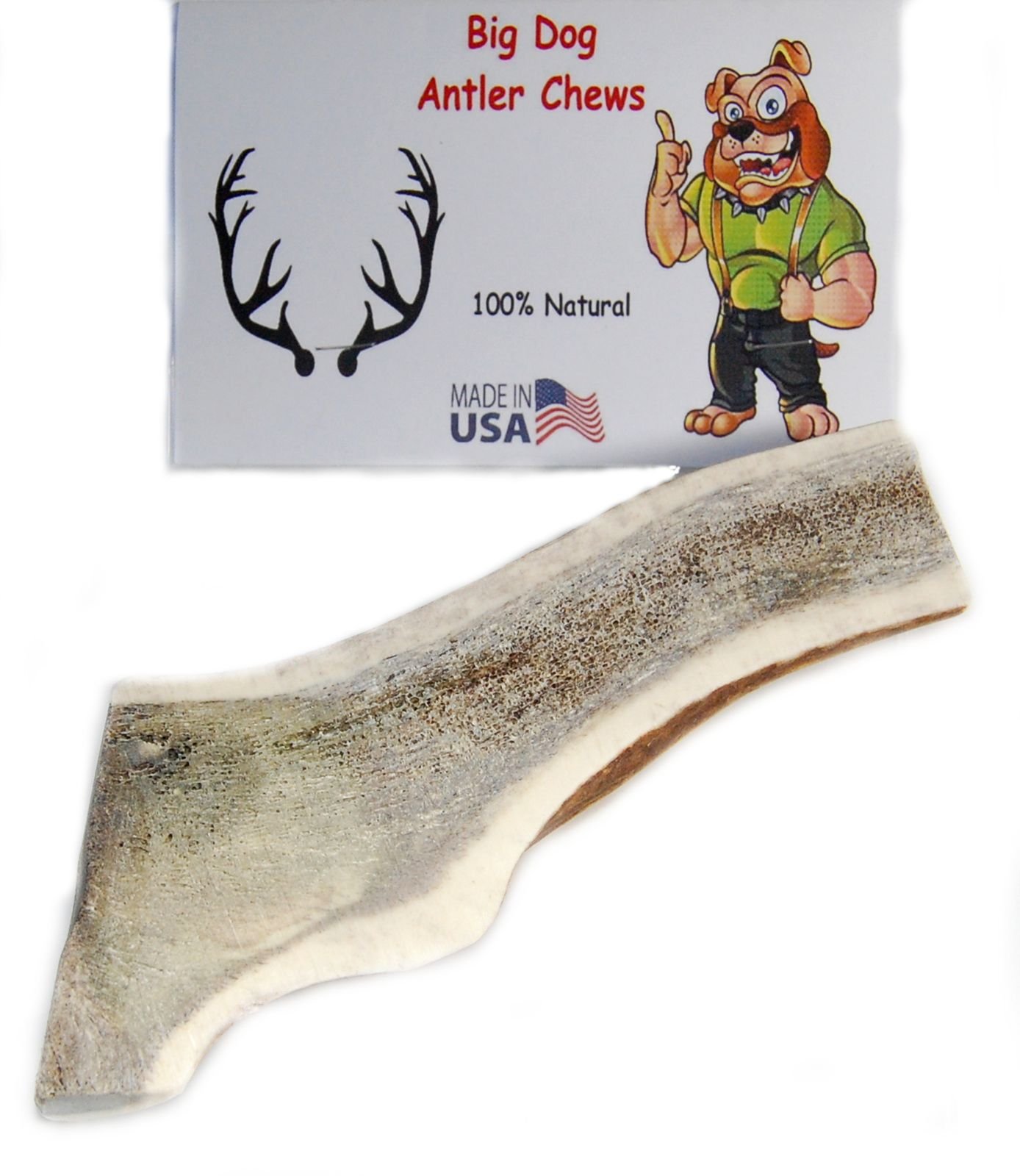 Split Elk Antler Dog Chew, X-Large, Extra Thick, 6 inches to 8 inches - for Large to Extra Large Dogs and Puppies - Big Dog Antler Chews Brand