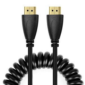 ucec 4k full hdmi to full hdmi coiled cable for atomos compatible for ninja star recorder(11.8 inch-17.7 inch)