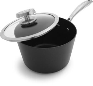 scanpan pro iq 3 qt covered saucepan - easy-to-use nonstick cookware - dishwasher, metal utensil & oven safe - made by hand in denmark