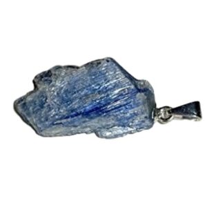 Sublime Gifts 1pc Raw Blue Kyanite with Mica Rough Natural Premium Quality Free Form Pendant with Bail Loop