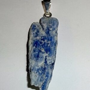 Sublime Gifts 1pc Raw Blue Kyanite with Mica Rough Natural Premium Quality Free Form Pendant with Bail Loop