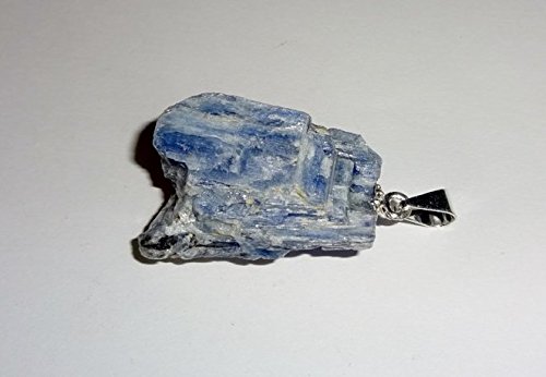 Sublime Gifts 1pc Raw Blue Kyanite with Mica Rough Natural Premium Quality Free Form Pendant with Bail Loop