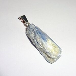 Sublime Gifts 1pc Raw Blue Kyanite with Mica Rough Natural Premium Quality Free Form Pendant with Bail Loop