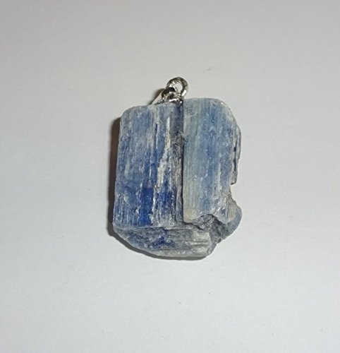 Sublime Gifts 1pc Raw Blue Kyanite with Mica Rough Natural Premium Quality Free Form Pendant with Bail Loop