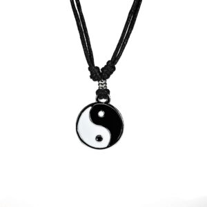 BlueRica Yin and Yang on Adjustable Cord Necklace