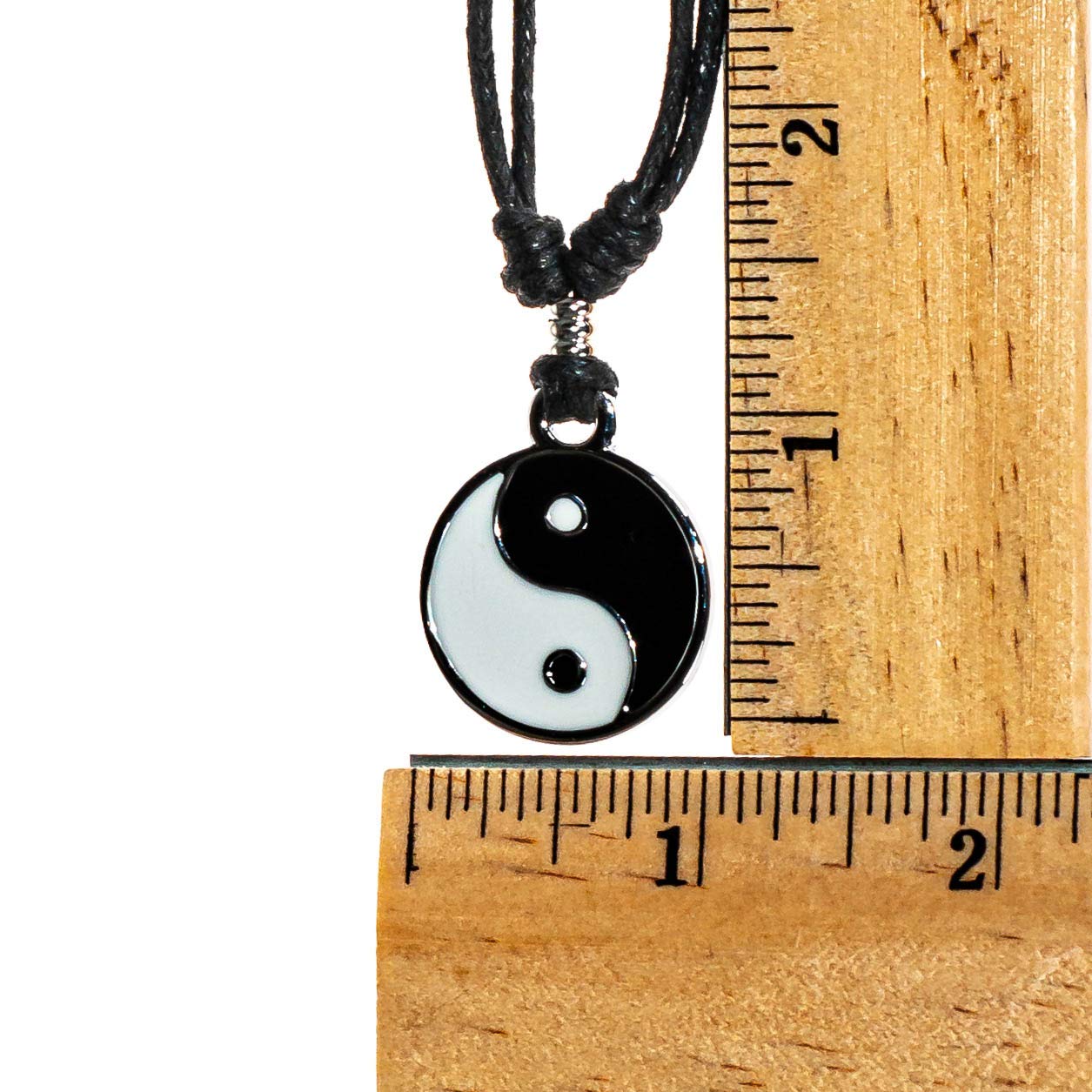 BlueRica Yin and Yang on Adjustable Cord Necklace