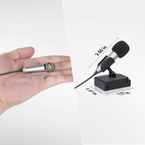 Uniwit Mini Portable Vocal/Instrument Microphone for Voice Video Recording Singing,Vlogging, Podcasting, Tiny Microphone for iPhone Android Phone Computer Latop Notebook Tablet iPad(Silver)