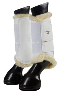 lemieux fleece lined brushing horse boots - protective gear and training equipment - equine boots, wraps & accessories (white - xlarge)