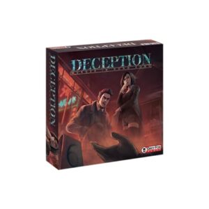 grey fox games deception: murder in hong kong board game, fast pace murder mystery, 20 min, 4-12 players, age 14+ ...who among you can see through the lies or is capable of not getting caught