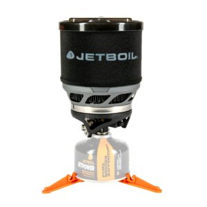 jetboil minimo camping and backpacking stove cooking system with adjustable heat control (carbon)