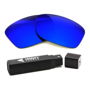 ikon lenses replacement lenses for oakley fuel cell sunglasses - deep blue mirror (polarized)