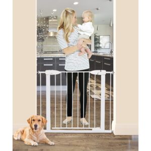 dreambaby boston auto close gate with ezy check indicator, white