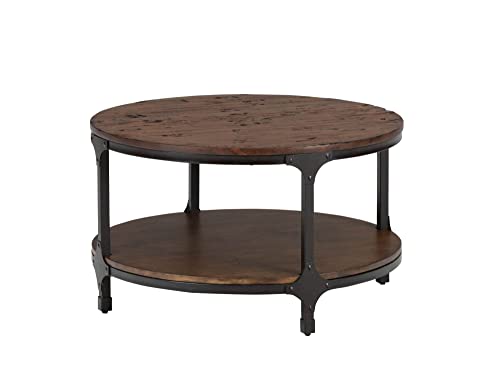 Jofran Inc. Urban Nature Rustic Pine Solid Wood Round Coffee Table