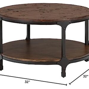 Jofran Inc. Urban Nature Rustic Pine Solid Wood Round Coffee Table