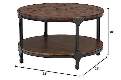 Jofran Inc. Urban Nature Rustic Pine Solid Wood Round Coffee Table